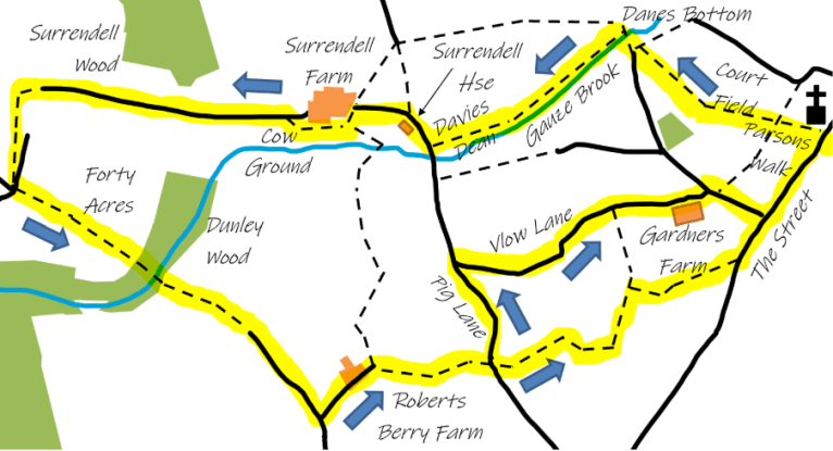 Walk 10 – Surrendell and Dunley Wood – 5 miles – Hullavington Village