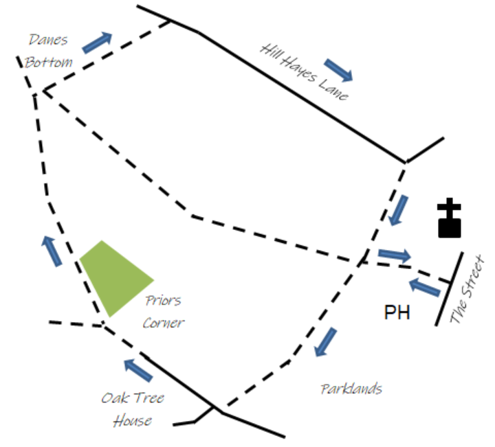 Walk 1 – Parsons Walk, Danes Bottom and Hill Hayes Lane – 1½ miles ...